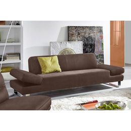 2-Sitzer W.Schillig, B:202cm H:76cm T:101cm, braun, Flachgewebe S22 (100% Polyester);Stoff S37 (100% Polyester): Luxus-Microfaser in