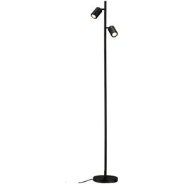 Paulmann Stehlampe &raquo;Lirena max 2x7W GU10 Schwarz 230V Metall&laquo; GU10 2 Stk. markante Lamellenstruktur schwarz 2, H: 157,5cm, 2 Stk.