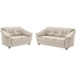 Sit & More sit&more Polstergarnitur &raquo;Savona&laquo; 2 tlg. Set: 2- & 3er-Sofa, mit Federkern beige B/H/T: 90cm x 90cm, Flachgewebe