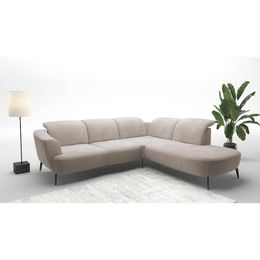 Sit & More sit&more Ecksofa &raquo;Zoe&laquo; ink.Sitztiefenverstellung, wahlweise mit Kopfteilverstellung grau 100% Polyester B/H/T: 300cm x 87cm x 267cm, Luxus-Microfaser 