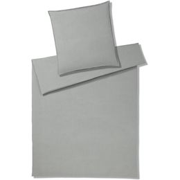 Elegante Bettw&auml;sche &raquo;Crisp&laquo; 2 Stk. angenehmes Hautgef&uuml;hl grau Washed Cotton, Obermaterial: 100% Baumwolle B/L: 155cm x 220cm, 1 Stk., 1 Stk., Washed Cotton, B/
