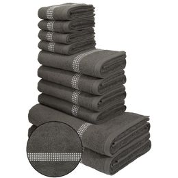 OTTO home Handtuch Set &raquo;Kapra, Premium Handt&uuml;cher, 100% Baumwolle, 500 gr/m&sup2;, 10-tlg.&laquo; Set 10 Stk. Frottier 2 Duscht&uuml;cher, 4 Handt&uuml;cher, 4 