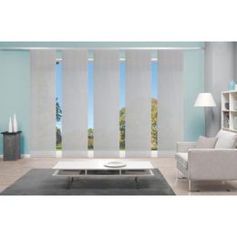 Vision S Schiebegardine &raquo;5ER SET ROM&laquo; Paneelwagen 5 Stk. tlg. HxB: 260x60, Schiebevorhang 5er Set Uni grau Polyester 260cm, Paneelwagen, 60cm