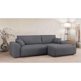 Home Affaire Ecksofa &raquo;Santenay mit Bettfunktion und Bettkasten, Ma&szlig;e: B/T/H 266/164/90 cm&laquo; L-Form mit Wellenfederung, Schlaffl&auml;che: 140x213 cm, auch 