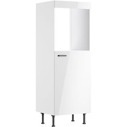 KOCHSTATION Backofenumbauschrank &raquo;KS-Paula&laquo; 60 cm breit, 176 cm hoch, mit 1 festen Blende, 1 T&uuml;r, 2 Einlegeb&ouml;den wei&szlig; wei&szlig;, B/H/T: 60cm x 176,6cm x 