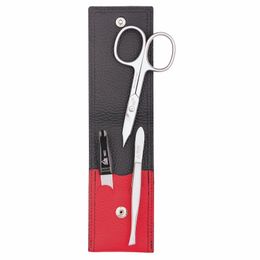 ERBE&reg; Erbe ERBE Manik&uuml;re-Etui &raquo;Colorado&laquo; Echtleder, Kontrastn&auml;hte, Druckknopfverschluss, rostfreie Instrumente rot B/H/T: 5mm x 10mm x 2mm 3