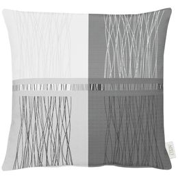 Apelt Dekokissen &raquo;COMO&laquo; Kissenh&uuml;lle ohne F&uuml;llung, 1 St&uuml;ck schwarz-wei&szlig; Polyester B/L: 49cm x 49cm, 1 Stk.