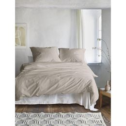 Irisette Bettw&auml;sche &raquo;Lotus 8521&laquo; 2 Stk. beige Linon, Obermaterial: 100% Lyocell B/L: 135cm x 200cm, 1 Stk., 1 Stk., Linon, B/L: 80cm x 80cm, 2 Stk.