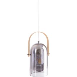 N&auml;ve n&auml;ve Pendelleuchte &raquo;Vidrio&laquo; E27 1 Stk. 1x E27 max. 40W,Glas Colour:smoke/silver, mirrored, natural, chrome grau 1, &Oslash; 11,5cm H: 141cm, 1 Stk.