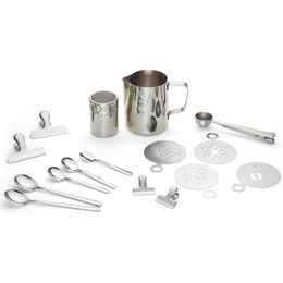 ECHTWERK Barista-Set Kaffeezubeh&ouml;r-Set, ideal f&uuml;r Cappuccino oder Latte Macchiato, 23-tlg. silber Edelstahl Einheitsgr&ouml;&szlig;e
