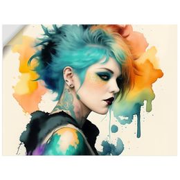 Artland Wandbild &raquo;Weiblicher Punk III&laquo; Bilder von Frauen 1 Stk. tlg. als Alubild, Leinwandbild, Poster, Wandaufkleber in verschied. Gr&ouml;&szlig;en Vinyl B/H/T: 80cm x