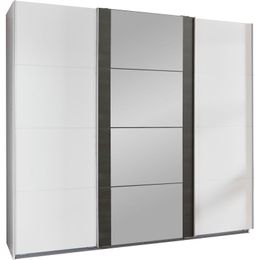 wimex Schwebet&uuml;renschrank &raquo;Bern Schiebet&uuml;renschrank&laquo; Schrank mit zus&auml;tzlicher Innenausstattung, Garderobe wei&szlig; Holzwerkstoff B/H/T: 270cm x 236cm x 64cm, 