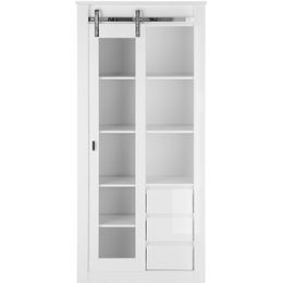 Vitrine Home Affaire, B:93cm H:201cm T:38cm, wei&szlig;, FSC-zertifizierter Holzwerkstoff, Wohnzimmer, Schr&auml;nke, "Daytona, moderner Hochschrank,