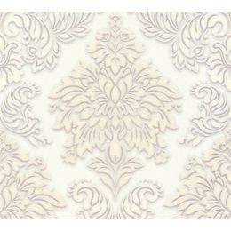 Livingwalls LIVING WALLS Vliestapete "Metropolitan Stories Lizzy London", B/L: 0,53m x 10,05m, wei&szlig;, Wohnzimmer, Tapeten, Ornament Tapete Barock Metallic Tapeten