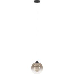 Eglo H&auml;ngeleuchte &raquo;ARISCANI 1 Pendellampe - Stahl - E27 - 1X60W - IP20&laquo; E27 1 Stk. H&auml;ngelampe, Deckenlampe, Wohnzimmer, Esszimmer, H110 x &Oslash;20 cm beige