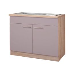 Wiho-K&uuml;chen wiho K&uuml;chen Sp&uuml;lenschrank &raquo;Montana&laquo; 100 cm breit braun B/H/T: 100cm x 85cm x 60cm, T&uuml;ren: 2 Stk.