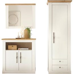 OTTO home Garderoben-Set &raquo;WESTMINSTER&laquo; Kommode, Spiegel, Garderobenschrank, 3 Stk. tlg. wei&szlig; B/H/T: 178cmcm x 203cmcm x 46cmcm