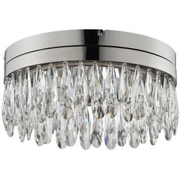 lumiCouture LED Deckenleuchte &raquo;Celestia&laquo; LED-Modul 1 Stk. Warmwei&szlig; &Oslash; 40 cm, 3300 lm, 2700 K, K9- Kristalle, Memoryfunktion transparent 1, &Oslash; 40cm H: 