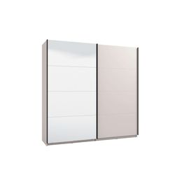 Schwebet&uuml;renschrank Home Affaire, B:220cm H:217,5cm T:62cm, beige, Glas, Holzwerkstoff, Kunststoff, Metall, Schr&auml;nke, "Lucca, Kleiderschrank mit
