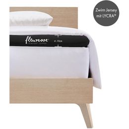 Fleuresse Spannbettlaken &raquo;Topper&laquo; aus Jersey-Elasthan, f&uuml;r eine Matratzenh&ouml;he bis 10 cm schwarz Jersey-Elasthan, Obermaterial: 96% Baumwolle, 4% 