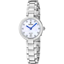 Festina Damen Quarzuhr &raquo;Mademoiselle&laquo; Armbanduhr, Damenuhr, Edelstahlarmband, analog, Tag silber Einheitsgr&ouml;&szlig;e