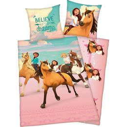 Quelle Kinderbettw&auml;sche &raquo;Spirit&laquo; 2 Stk. mit niedlichem Motiv bunt Renforc&eacute;, Obermaterial: 100% Baumwolle B/L: 135cm x 200cm, 1 Stk., 1 Stk., Renforc&eacute;, B/L: 