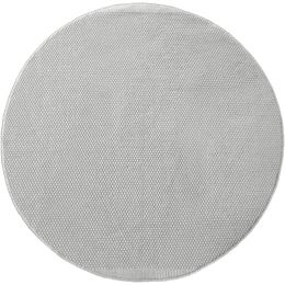 MyFlair Wollteppich &raquo;WOOLY DREAM&laquo; rund 10 mm H&ouml;he handgewebter Wendeteppich, Uni Farben, reine Wolle, Wohnzimmer beige Wolle B : 150cm &Oslash; 150cm 1 Stk., 10mm, L