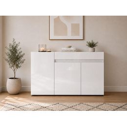 Sideboard Home Affaire, B:135cm H:80cm T:38cm, wei&szlig;, Wohnzimmer, Sideboards, "MISTER, Kommode, Lowboard, Schrank, Breite 135 cm, Made in Italy",