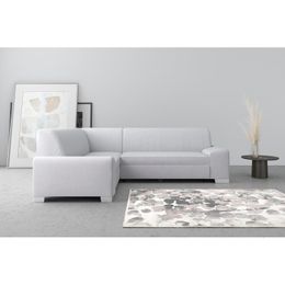 DOMO collection Ecksofa &raquo;Anzio in kubischer Formensprache, flache Armlehnen, L-Form&laquo; Wahlweise mit Bettfunktion und Federkern f&uuml;r hohen Sitzkomfort 