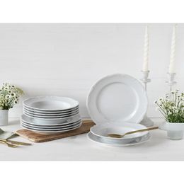 Creatable Tafelservice &raquo;Geschirr-Set Maria Theresia&laquo; Geschirr, Teller Set, wei&szlig;, 12 Teile, f&uuml;r 6 Personen wei&szlig; Porzellan 12 Stk.