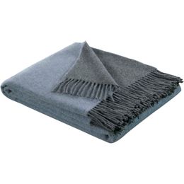 Biederlack Wohndecke &raquo;Soft Impression im Doubleface-Look&laquo; Baumwolle-Kaschmir-Mix blau Baumwolle, Kaschmir B/L: 130cm x 170cm