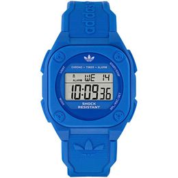 adidas originals Damen adidas originals Chronograph &raquo;CITY TECH FOUR&laquo; Quarzuhr, Armbanduhr, Herrenuhr, Damenuhr,Datum, Stoppfunktion,digital blau 