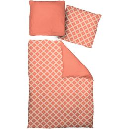 Adam Bettw&auml;sche &raquo;Maroccan Shiraz light&laquo; 2 Stk. aus 100 % Bio-Baumwolle, 2 teilig - Bettw&auml;sche Set orange Renforc&eacute;, Obermaterial: 100% Baumwolle B/L: 155cm 