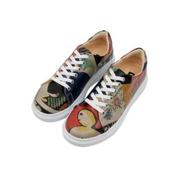 DOGO Damen Plateausneaker "Myra Low-Top Sneaker Relationships Damen Sneaker", Gr. 37, bunt, Lederimitat, Schuhe, Handgefertigt