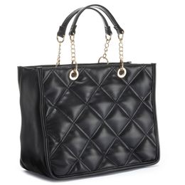 Vivance Damen Handtasche "Henkeltasche, Schultertasche, Minibag, Damentasche", schwarz, Lederimitat, unifarben, Taschen, mit modischer Steppung und
