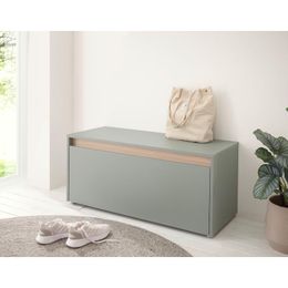 Home Affaire Schuhbank &raquo;GiRON/CiTY, Garderobenbank mit Klappe, Sitzbank in vier Farben&laquo; viel Stauraum, Platz f&uuml;r ca. 8 Paar Schuhe, 100 cm breit gr&uuml;n 