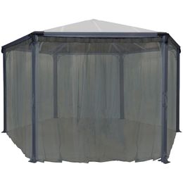 Pavillonseitenteil &raquo;f&uuml;r Pavillon ROMA HEXAGONAL&laquo; grau Polyester Einheitsgr&ouml;&szlig;e