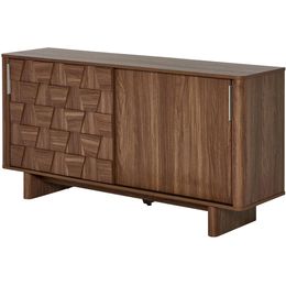 Sideboard Jahnke, B:150cm H:76cm T:39,8cm, braun, Holzwerkstoff, Wohnzimmer, Sideboards, "CHESS SB 150", Sideboard, 2 Schiebet&uuml;ren, Breite ca. 150 cm