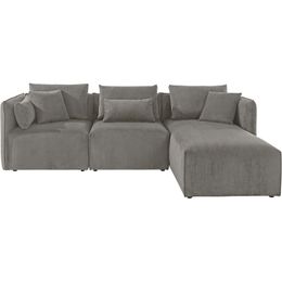 OTTO home Ecksofa &raquo;N&ouml;re L-Form&laquo; 3 Teile, in vielen Bezugsqualit&auml;ten und Farben. Modulteile s. "N&ouml;re" grau 92% Polyester, 8% Polyamid B/H/T: 262cm x 