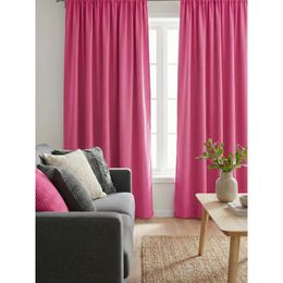WIRTH Vorhang &raquo;Dim out&laquo; Kr&auml;uselband 1 Stk. tlg. nach Ma&szlig; pink Polyester 145cm, Kr&auml;uselband, 142cm