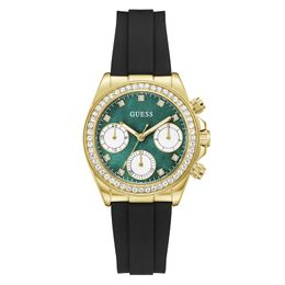 Guess Damen Multifunktionsuhr &raquo;VICTORIA&laquo; Quarzuhr, Armbanduhr, Damenuhr, Silikonarmband, analog, Wochentag, Tag Einheitsgr&ouml;&szlig;e