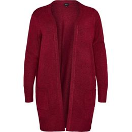 ZIZZI Knit Cardigan 'Casunny' female size 9XL/10XL Dark red