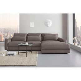 Home Affaire Ecksofa &raquo;Bloomfield, bequem und elegant, Breite 303cm, L-Form&laquo; mit Bettfunktion und Bettkasten, Unser Dauertiefpreis grau 100% Polyester 