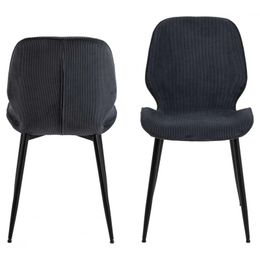 ACTONA GROUP Esszimmerstuhl &raquo;Femke&laquo; () Essstuhl, Stoffbezug, Stahl Beinen, 4er Set. Sitzh&ouml;he: 46,5 cm grau 85% Polyester/15% Polyamid B/H/T: 47,5cm x 