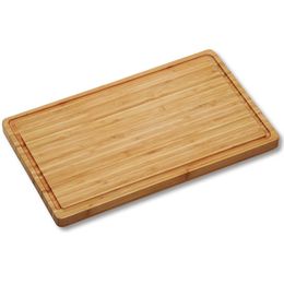 Kesper Schneidebrett mit Saftrille braun Bambus B/H/L: 27cm x 3cm x 45cm