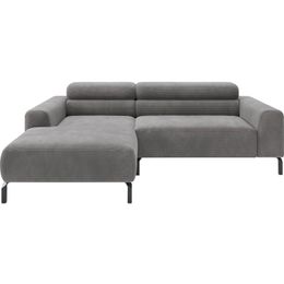Home Affaire Ecksofa &raquo;Ecksofa, L-Form, incl. Kopfteilverstellung, Breite 223 cm&laquo; wahlweise elektrische Sitztiefenverstellung grau 88% Polyester, 12% 