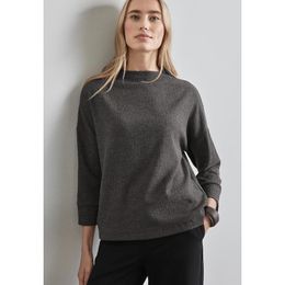 Street One Damen Street One 3/4-Arm-Shirt mit Struktur grau 36