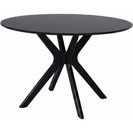 Jahnke Esstisch &raquo;DINE ROX&laquo; Esstisch, rund, Massivholz, Skandi-Look, f&uuml;r bis zu 4 Personen, 115 cm schwarz B/H/T: 115cm x 75,5cm x 115cm, Holz schwarz