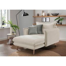 Home Affaire Loveseat &raquo;Lazio, 111 cm breit, modern und bequem&laquo; Webstoff, inkl. R&uuml;cken- und Zierkissen wei&szlig; 90% Polyester, 5% Nylon, 5% Rayon Webstoff,