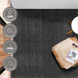 ANDIAMO Kunstrasen &raquo;Lanzarote, Gesamth&ouml;he 7 mm, Made in Belgium&laquo; rechteckig luxuri&ouml;s, f&uuml;r Balkon & Terrasse, Rasenteppich, wasserdurchl&auml;ssig schwarz 